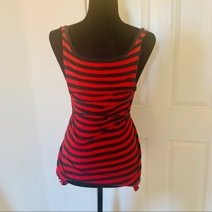 split | Tops | Small Rednavy Blue Striped Split Shirt | Poshmark